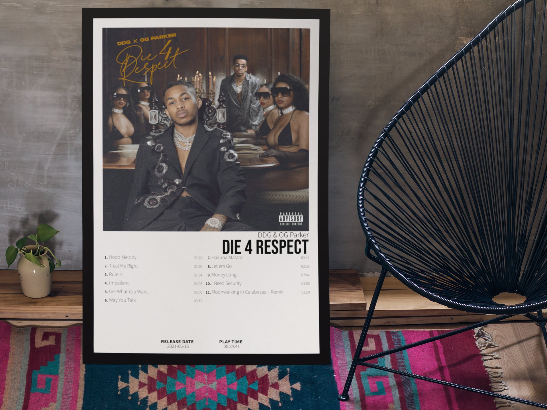 Ddg & Og Parker - Die 4 Respect | Album Cover Poster Designed & Sold By ...