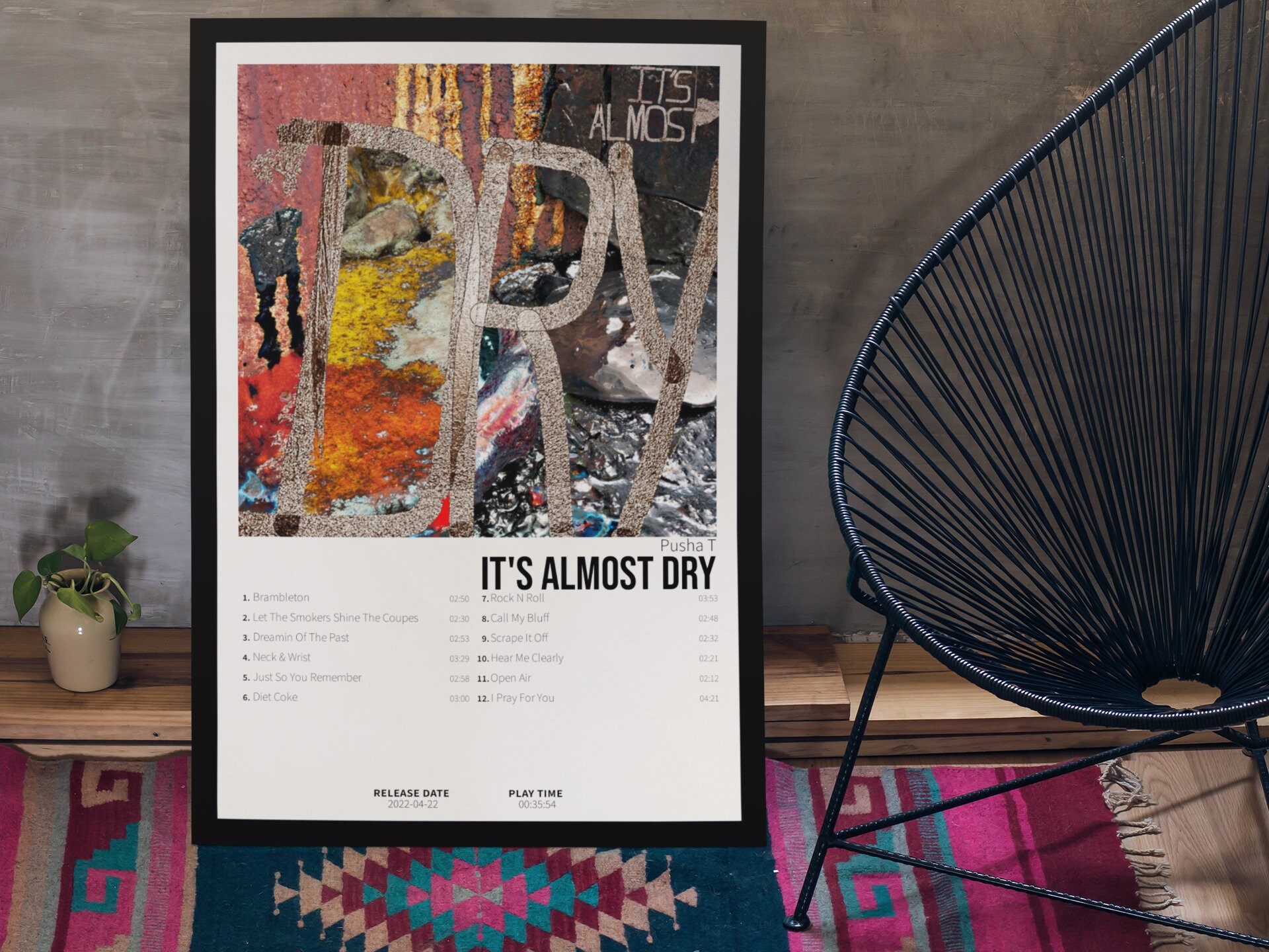 Pusha T - It's Almost Dry | Album Cover Poster sold by Thien | SKU ...