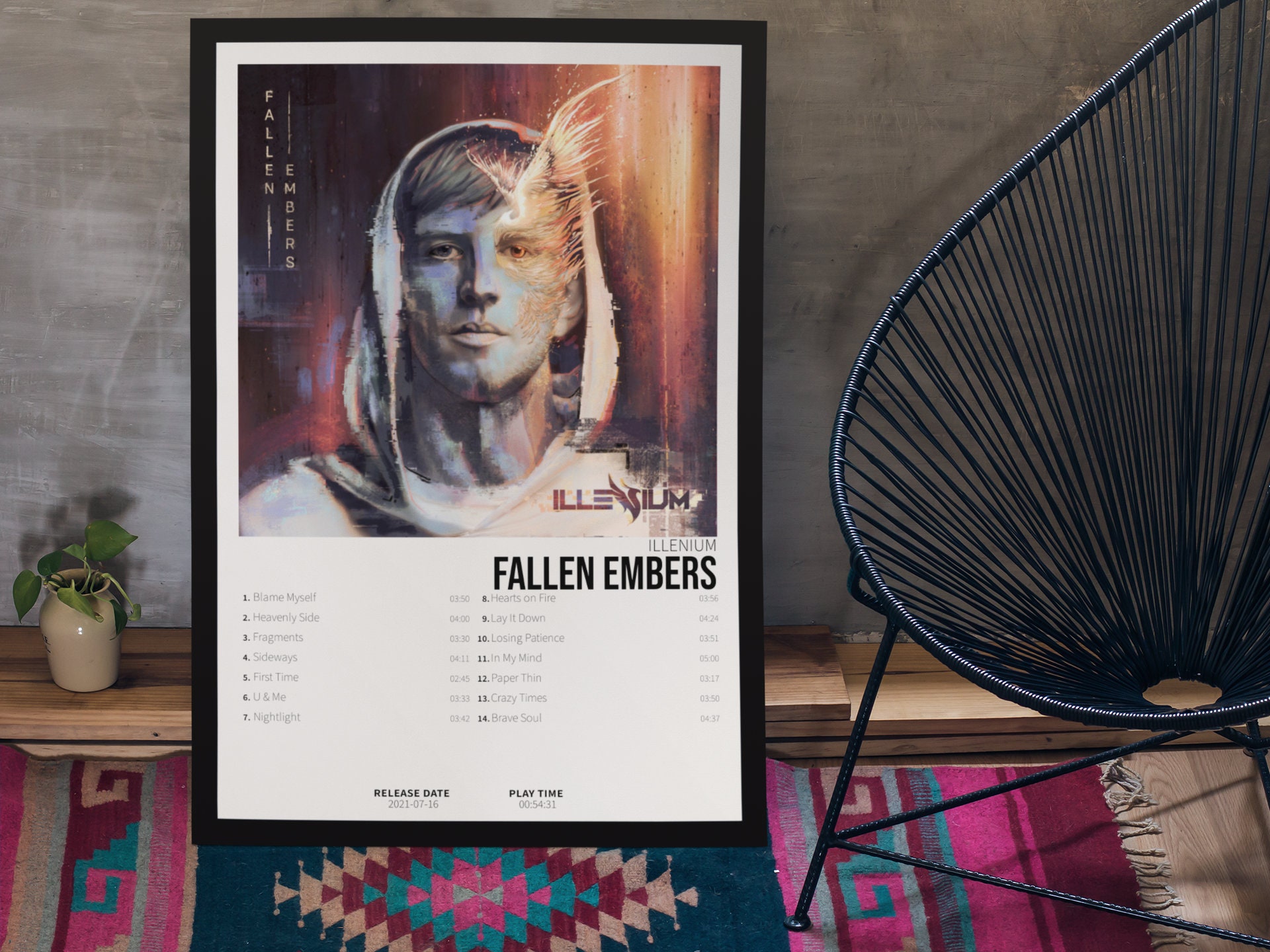 ILLENIUM - Fallen Embers | Album Cover Poster For Wall Art | Home Decor ...