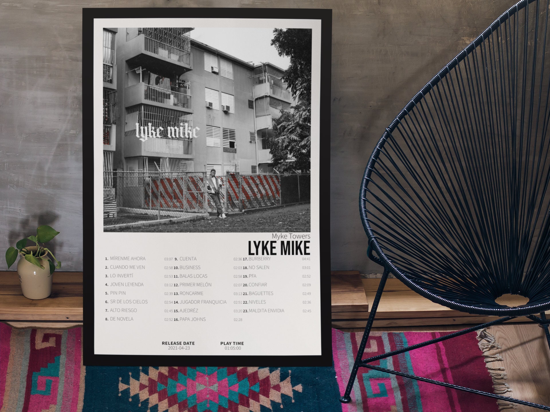 Myke Towers - LYKE MIKE | Album Cover Poster For Wall Art sold by Divya ...