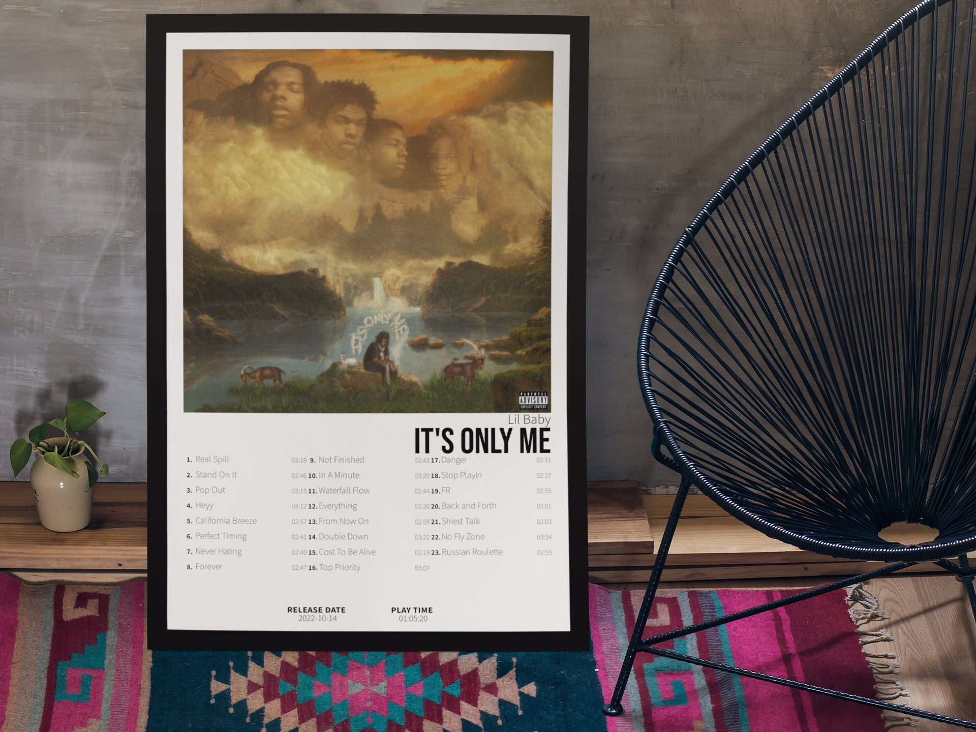 Lil Baby - It's Only Me | Album Cover Poster For Wall Art