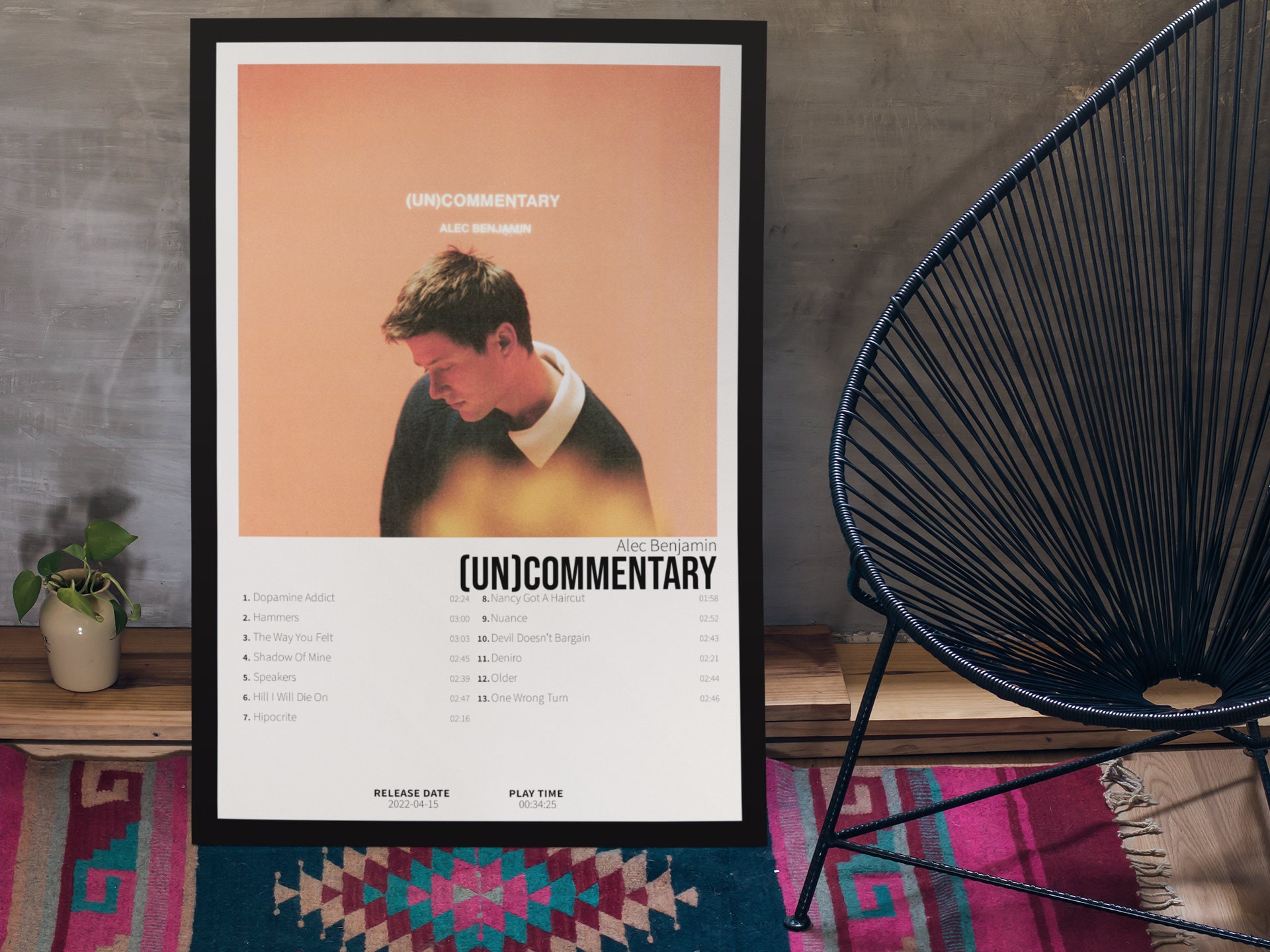 Alec Benjamin - (Un)Commentary | Album Cover Poster Designed & Sold By ...