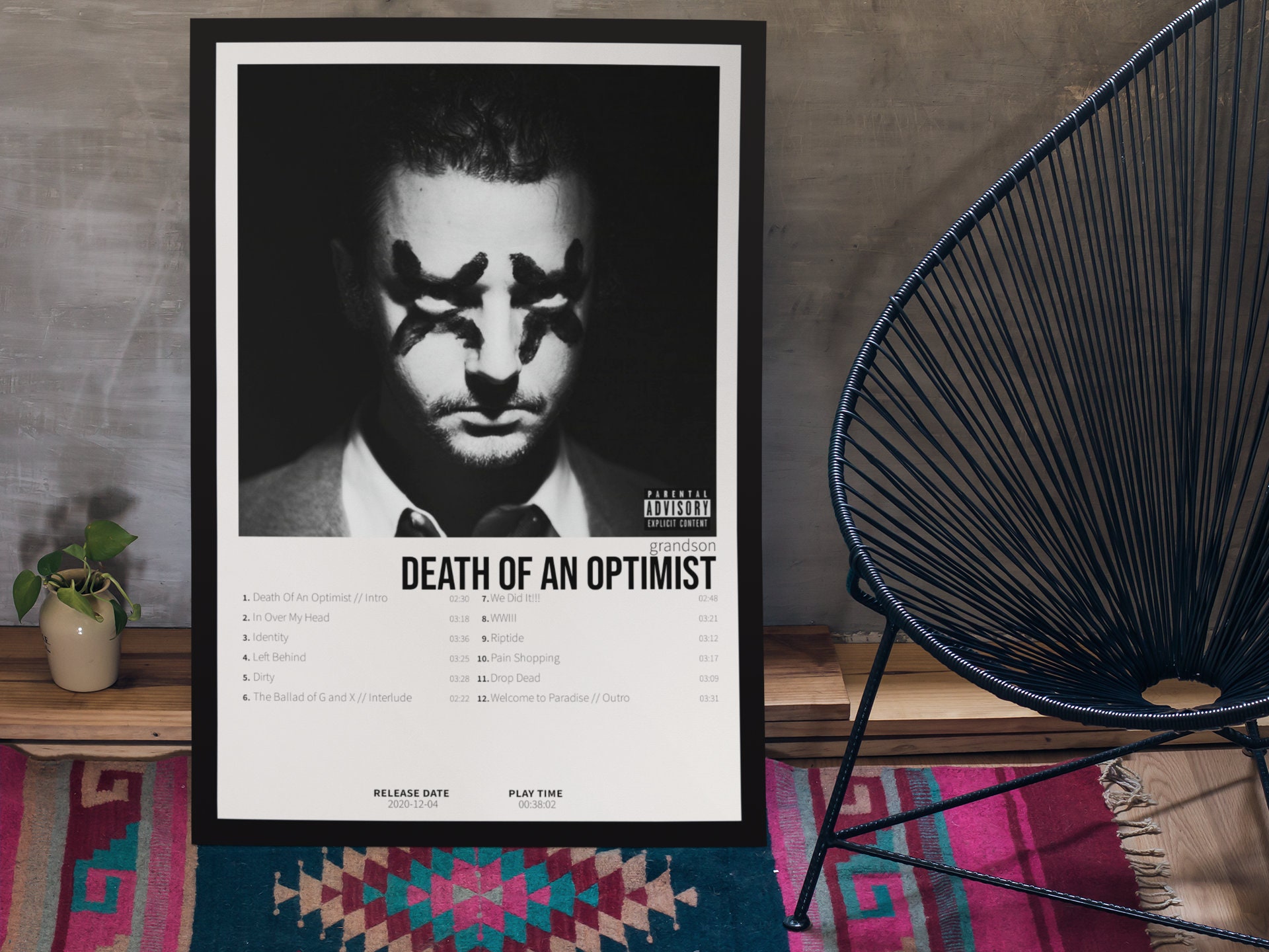 Grandson - Death Of An Optimist | Album Cover Poster Designed & Sold By ...