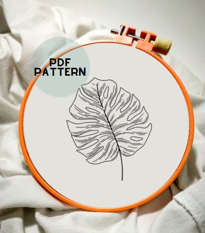 Monstera Leaf PDF Pattern - Etsy