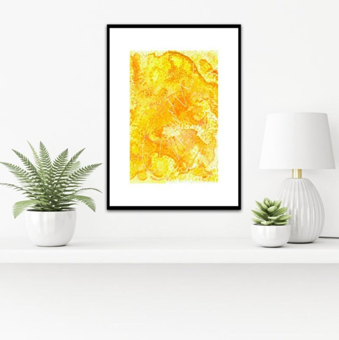ENLIGHTENMENT (attentionspectrum Art & Original Design) Yellow Abstract ...