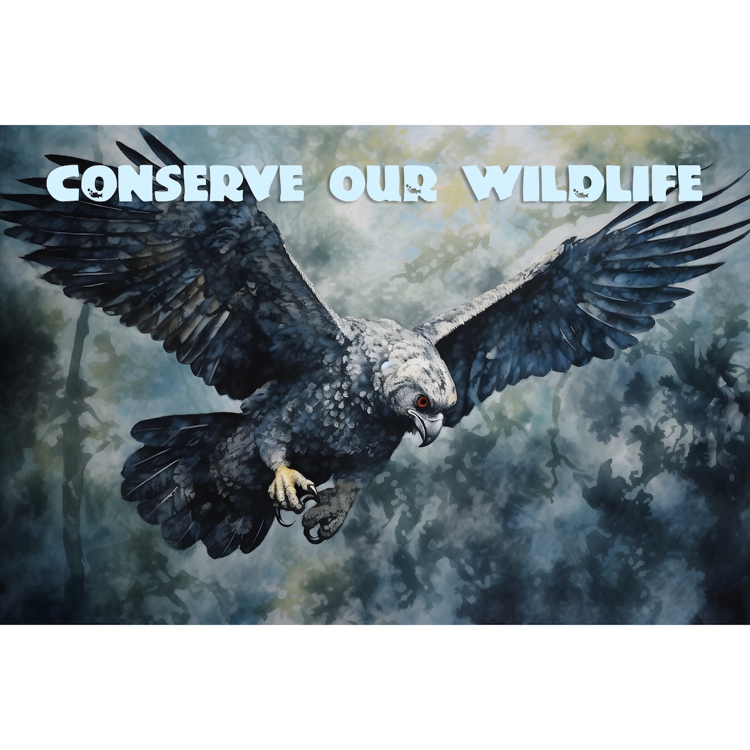 Conserve Our Wildlife Poster Harpy Eagle Conservation Poster Series ...