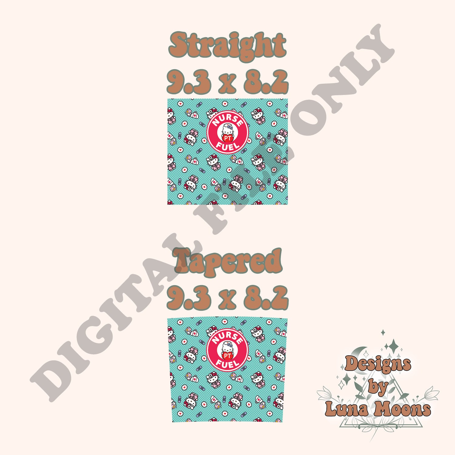 Nurse Fuel Cat PT 20 Oz Digital Download - Etsy