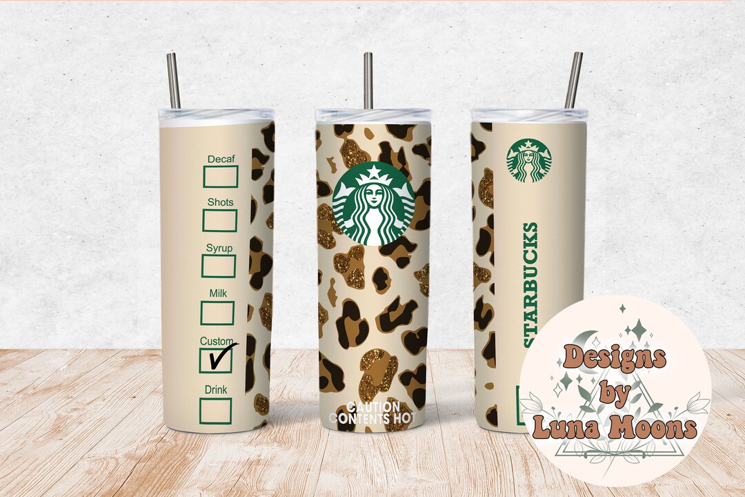 Gold Glitter Leopard Coffee Inspired 20oz Tumbler - Etsy