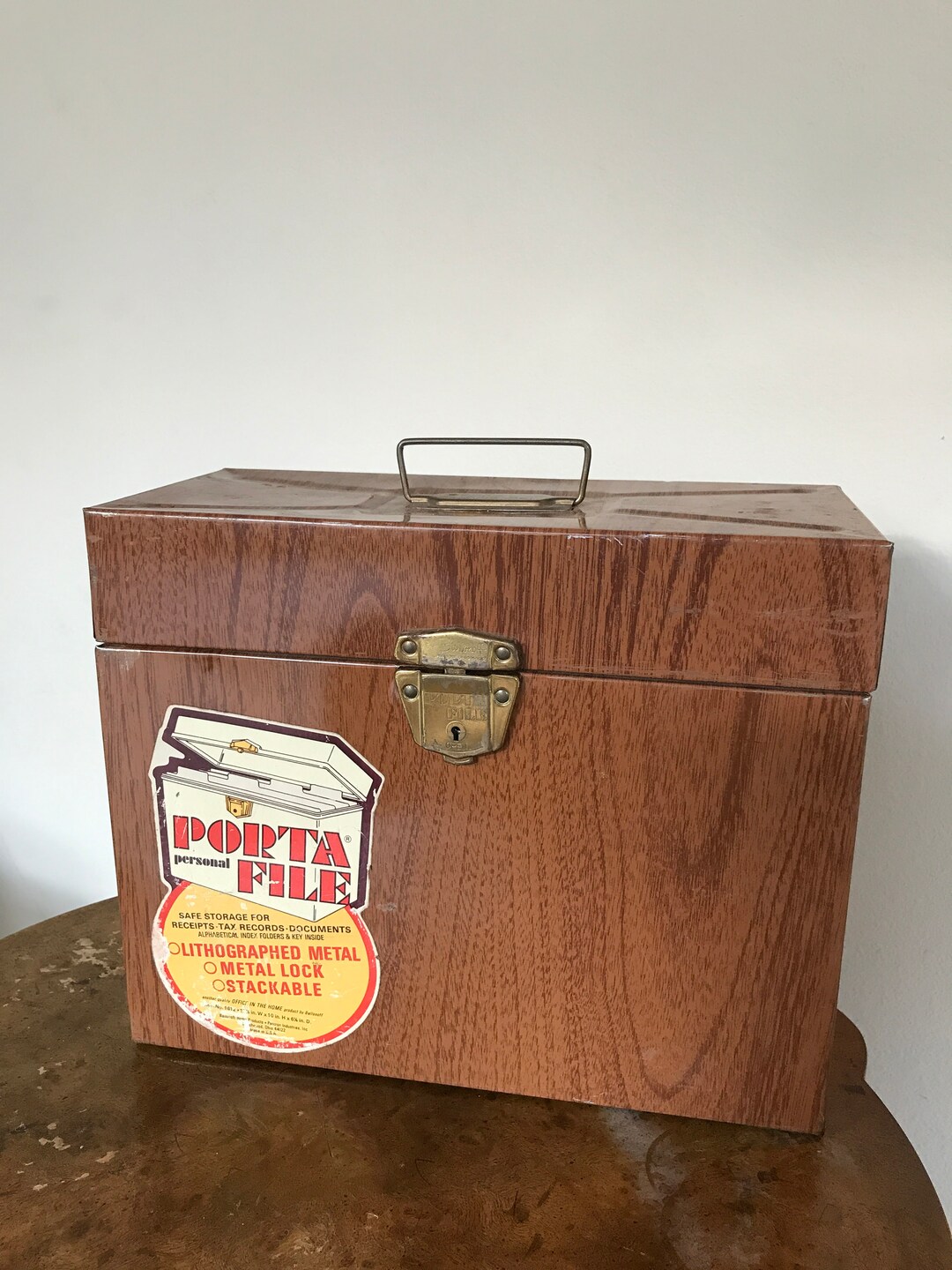 Vintage Metal Storage Box, File Holder With Handle - Etsy