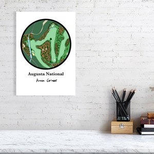 Augusta National Amen Corner | Golf Course Art Print | Golf Gift ...