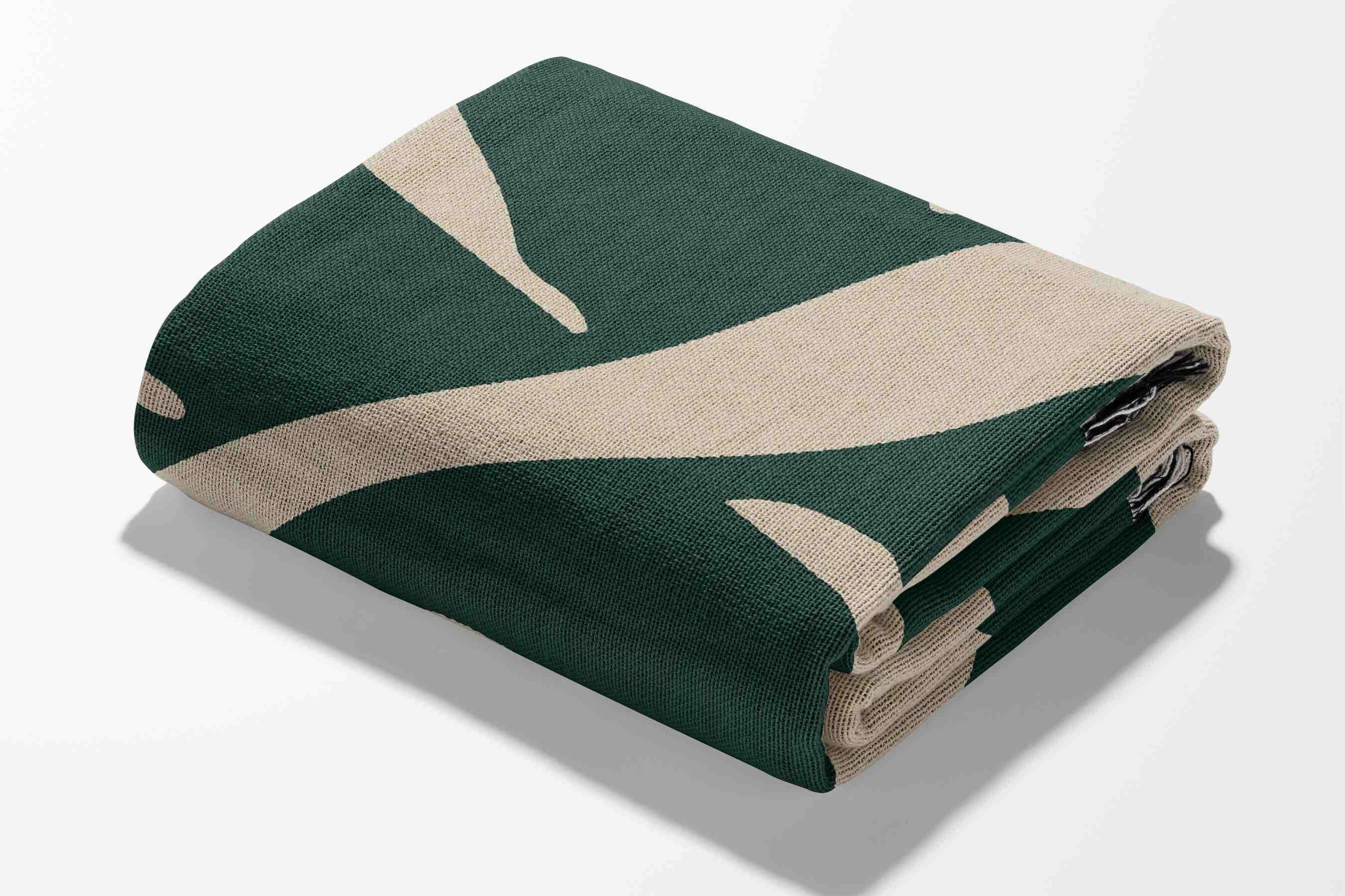 Green Matisse Inspired Throw Blanket Modern Abstract Woven - Etsy