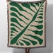 Green Matisse Inspired Throw Blanket Modern Abstract Woven Blanket ...
