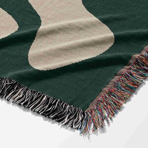 Green Matisse Inspired Throw Blanket Modern Abstract Woven - Etsy