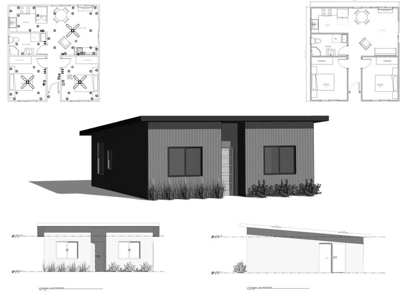 The Hemsworth - Granny Flat House Plans 8m X 7.5m PDF Dwg Files. 2 Bed ...