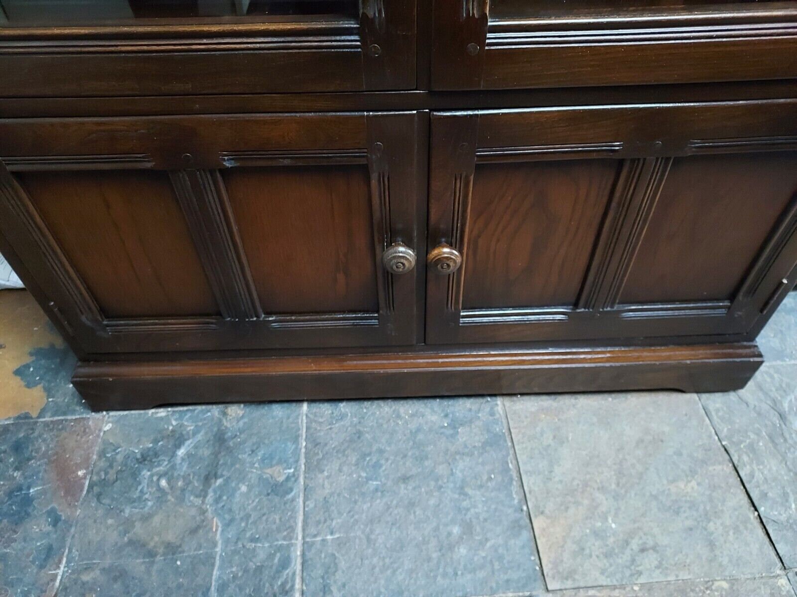 Ercol Display Cabinet With Glass Doors Etsy Uk 