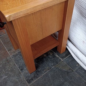 Oak Side Table With Draw - Etsy UK