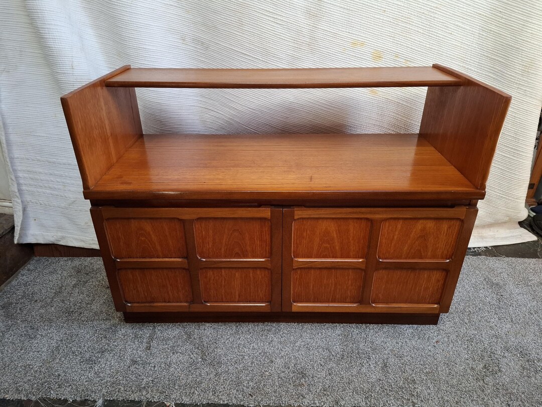 Mid Century Nathan Teak TV / Media Unit - Etsy UK