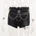 Black Faux Leather Goth Shorts: Stylish & Edgy Skinny Fit for True ...