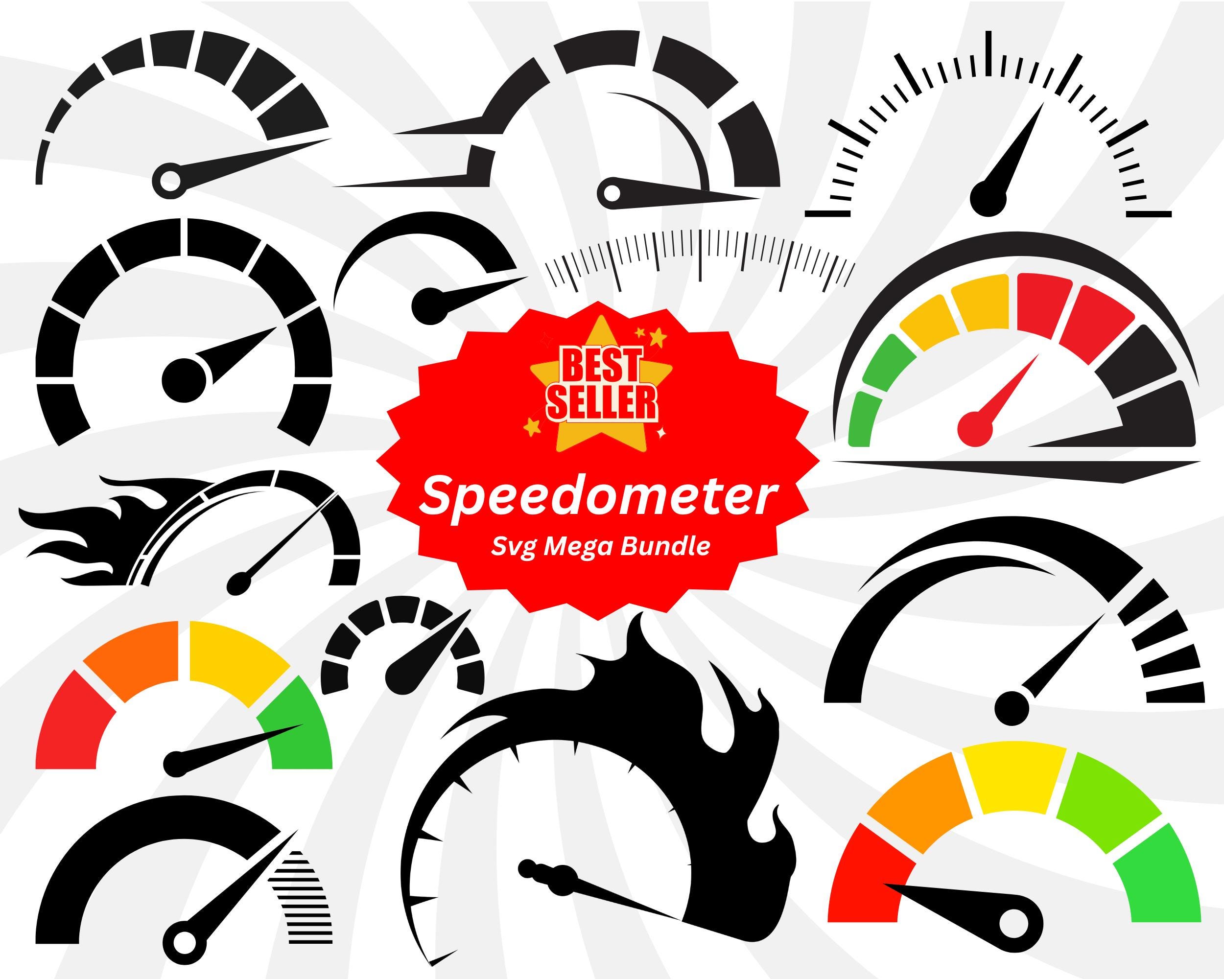 Speedometer Svg, Speedometer Clipart, Speedometer Silhouette ...
