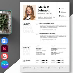 Professional Resume Template With Photo,modern Resume Template Format ...