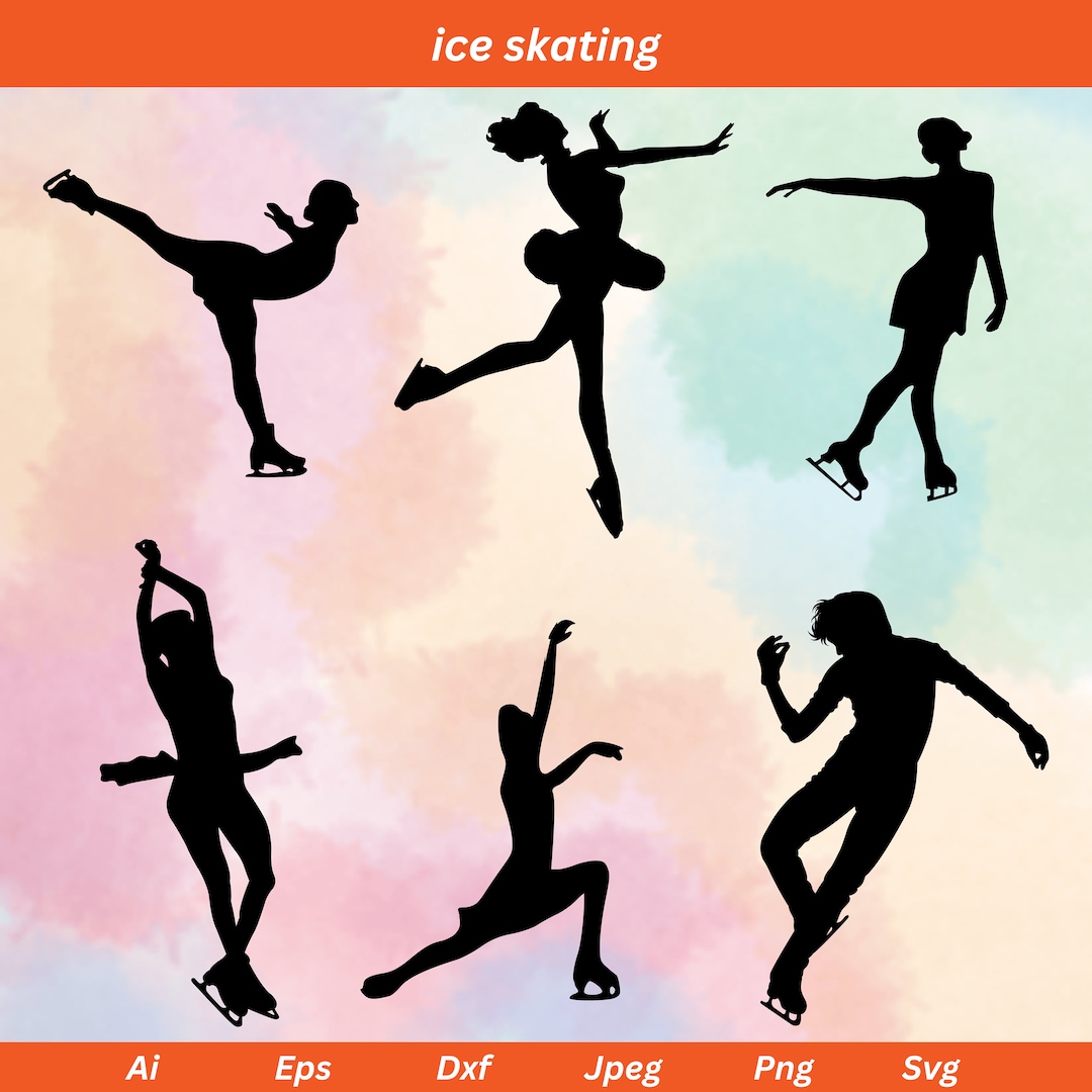 Ice Skate Svg, Ice Skating Svg, Ice Skating Clipart, Sports Svg ...