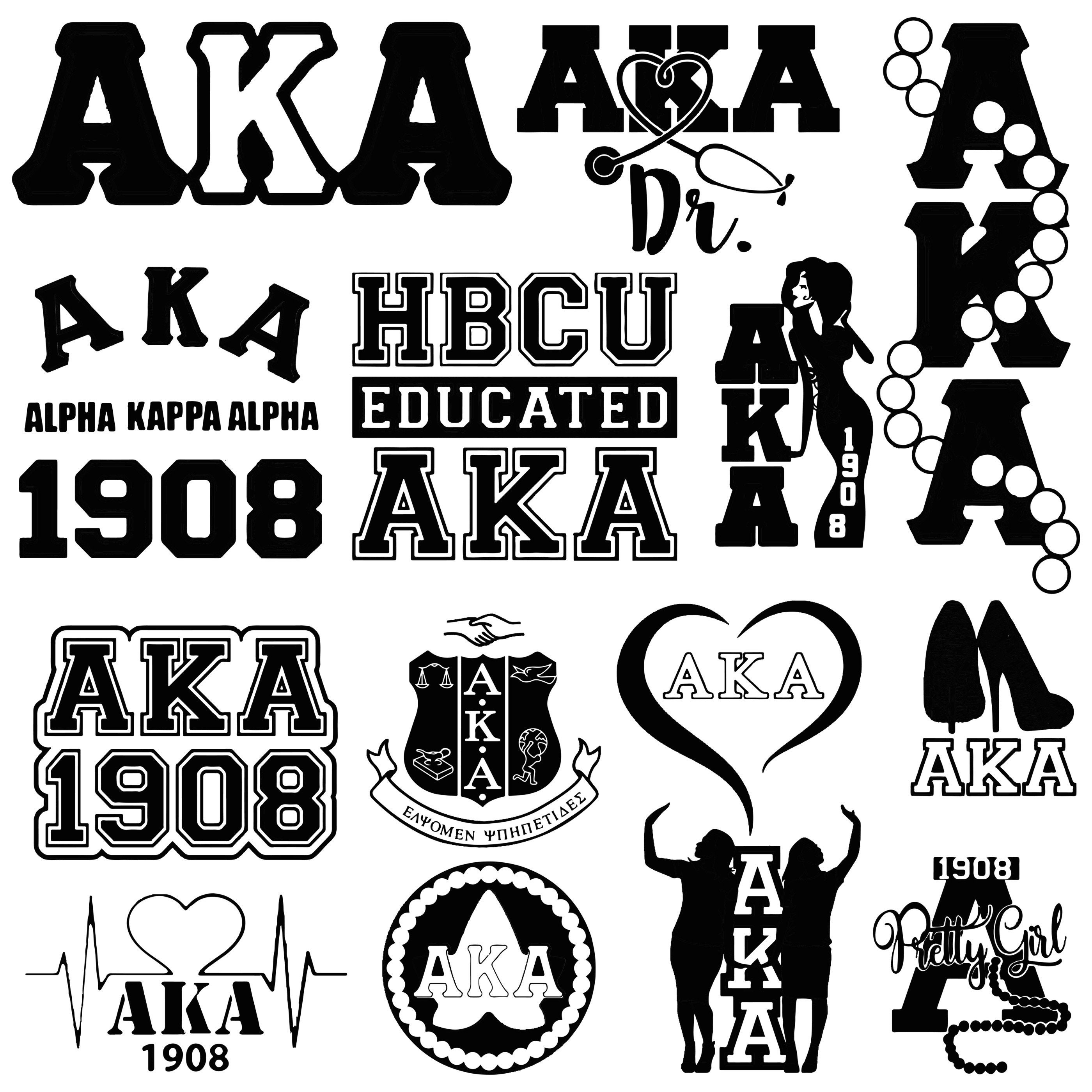 AKA Svg, Alpha Kappa Alpha Sorority Svg, 14 Designs Bundle,greek Svg, Aka Letters Svg, Aka Svg ...