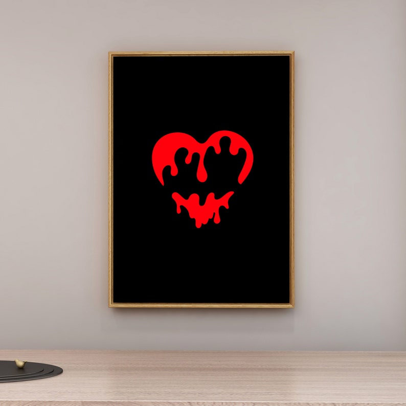 Dripping Heart SVG: Bleeding Love Cut File (instant Download) - Etsy