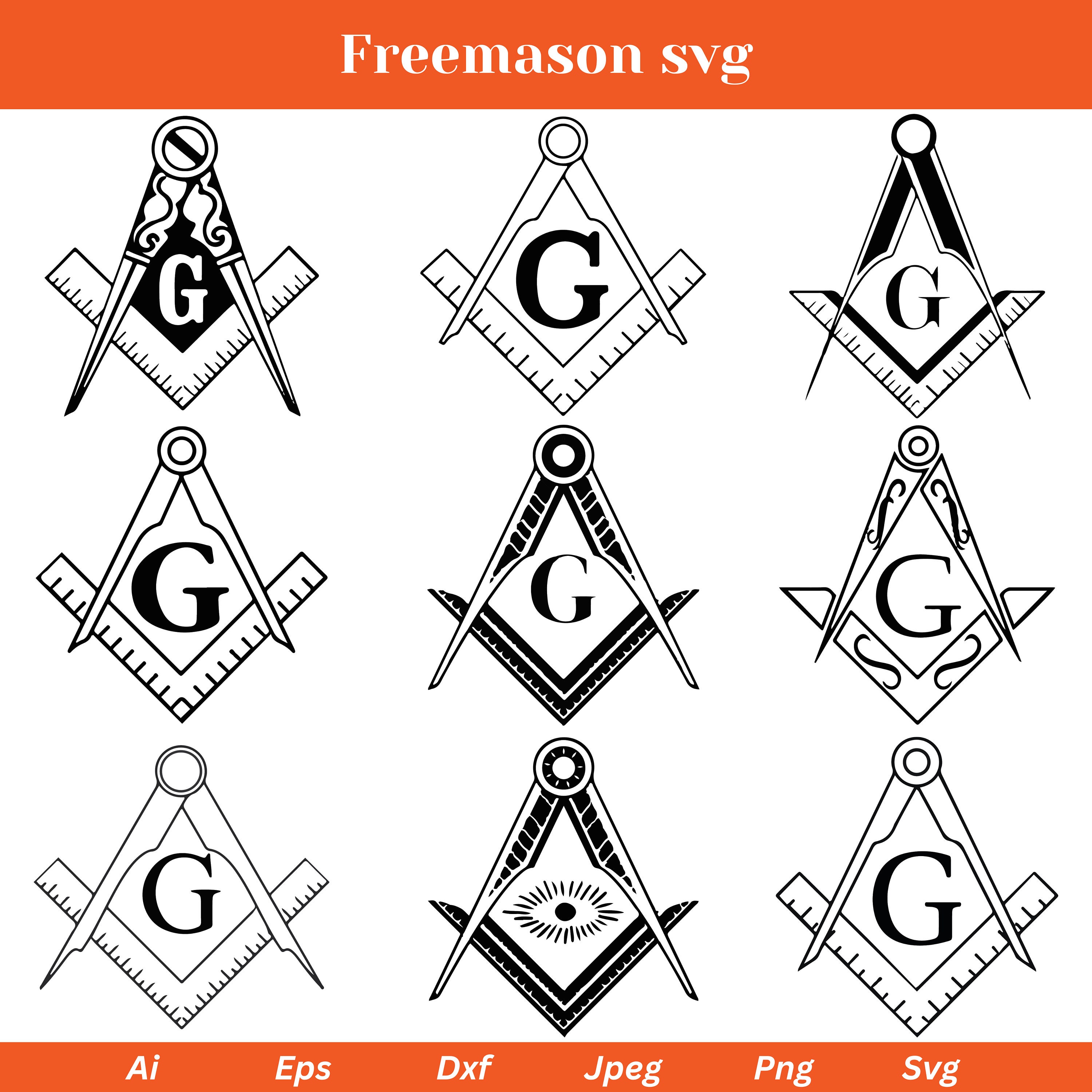 Freemason Svg, Masonic Svg, Masonic Svg Bundle, Third Eye Svg ...