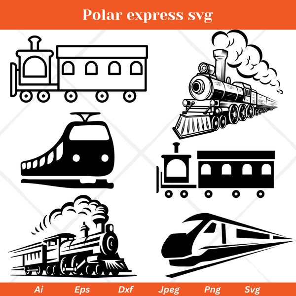 The Polar Express Clipart - Etsy