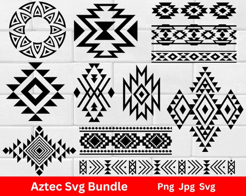 Aztec Svg, Aztec Svg Svg, Southwestern Elements, Tribal Pattern Svg ...