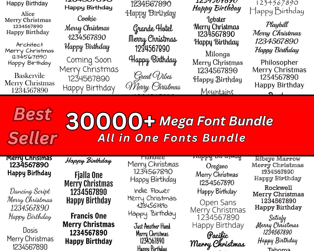 30000+ Mega Fonts Bundle: Script, Handwritten, Calligraphy (digital ...