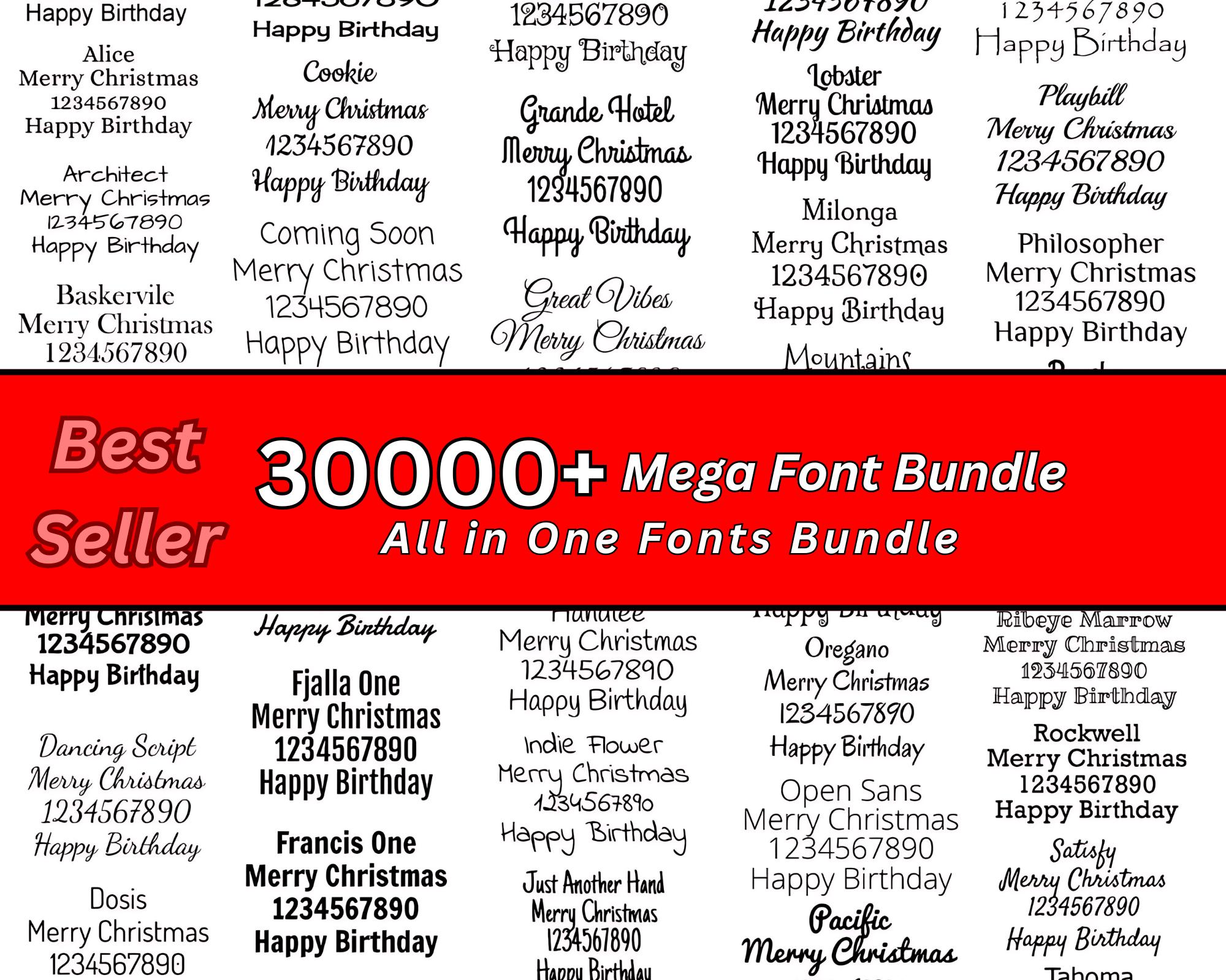 30000+ Mega Fonts Bundle: Script, Handwritten, Calligraphy (digital ...