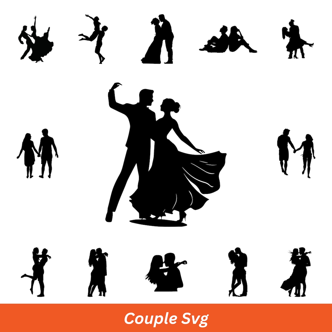 Couple Svg Bundle Couple Svg Pair Svg Couple Silhouette - Etsy