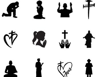 Man Praying Svg, Woman Praying Svg, Praying Svg, Man, Woman, SVG, Ai ...
