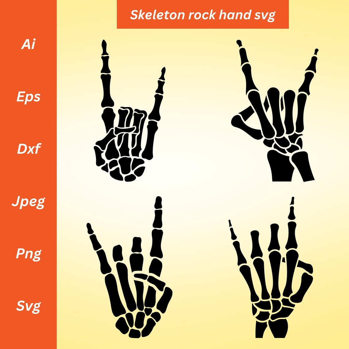 Skeleton Rock on Hand Svg, Skeleton Hand Svg, Skeleton Svg, Skull Svg ...