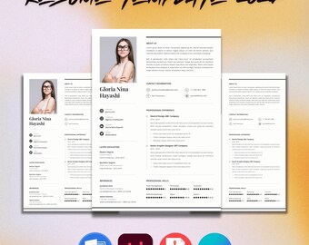 CV Template With Photo, Clean and Simple Resume Template for Word ...
