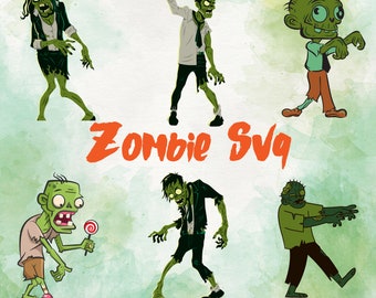 Scary Zombie SVG & Png File, Halloween Horror Clipart Silhouette ...