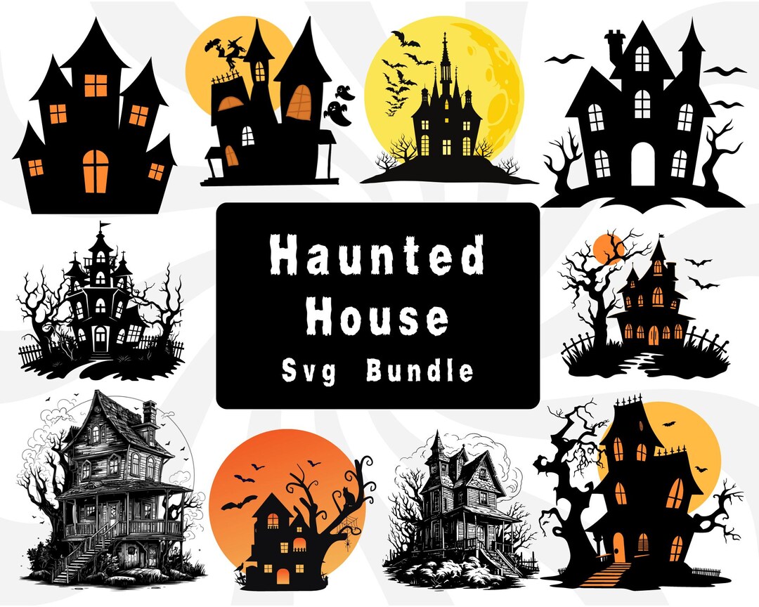 Haunted House Svg, Halloween Svg, Haunted Mansion Svg, Haunted House ...