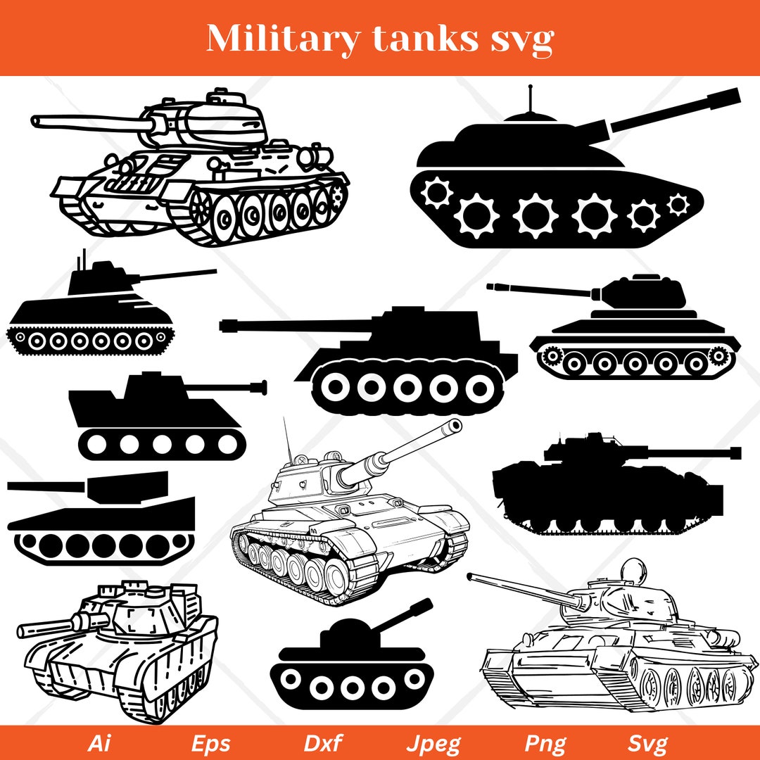 Military Tank Svg, Tank Svg, Army Tank Svg, Army Tank Clipart, Tank ...