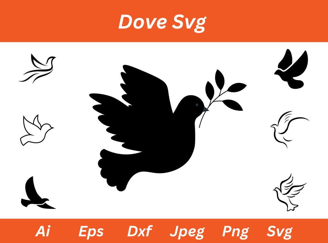 Dove Svg, Dove Silhouette, Pigeon SVG ,birds Svg, SVG Cut File for ...