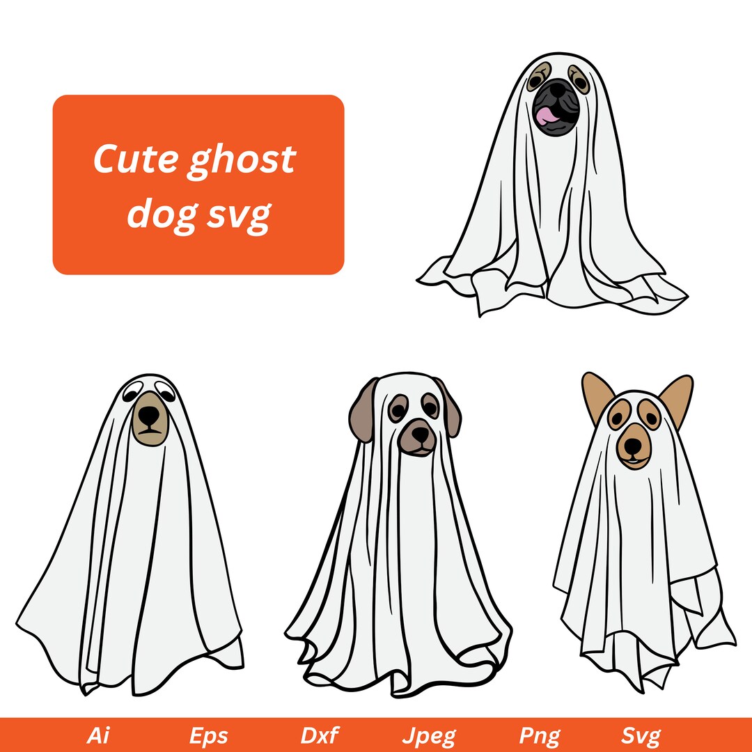 Сute Ghost Dog Svg, Halloween Dog Svg, Boo Svg, Halloween Svg, Dog Svg ...