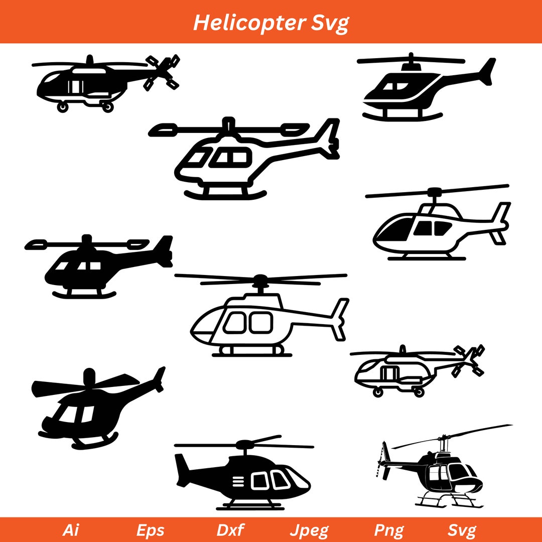 Helicopter Svg Bundle, Helicopter Svg, Helicopter Clipart, Helicopter ...