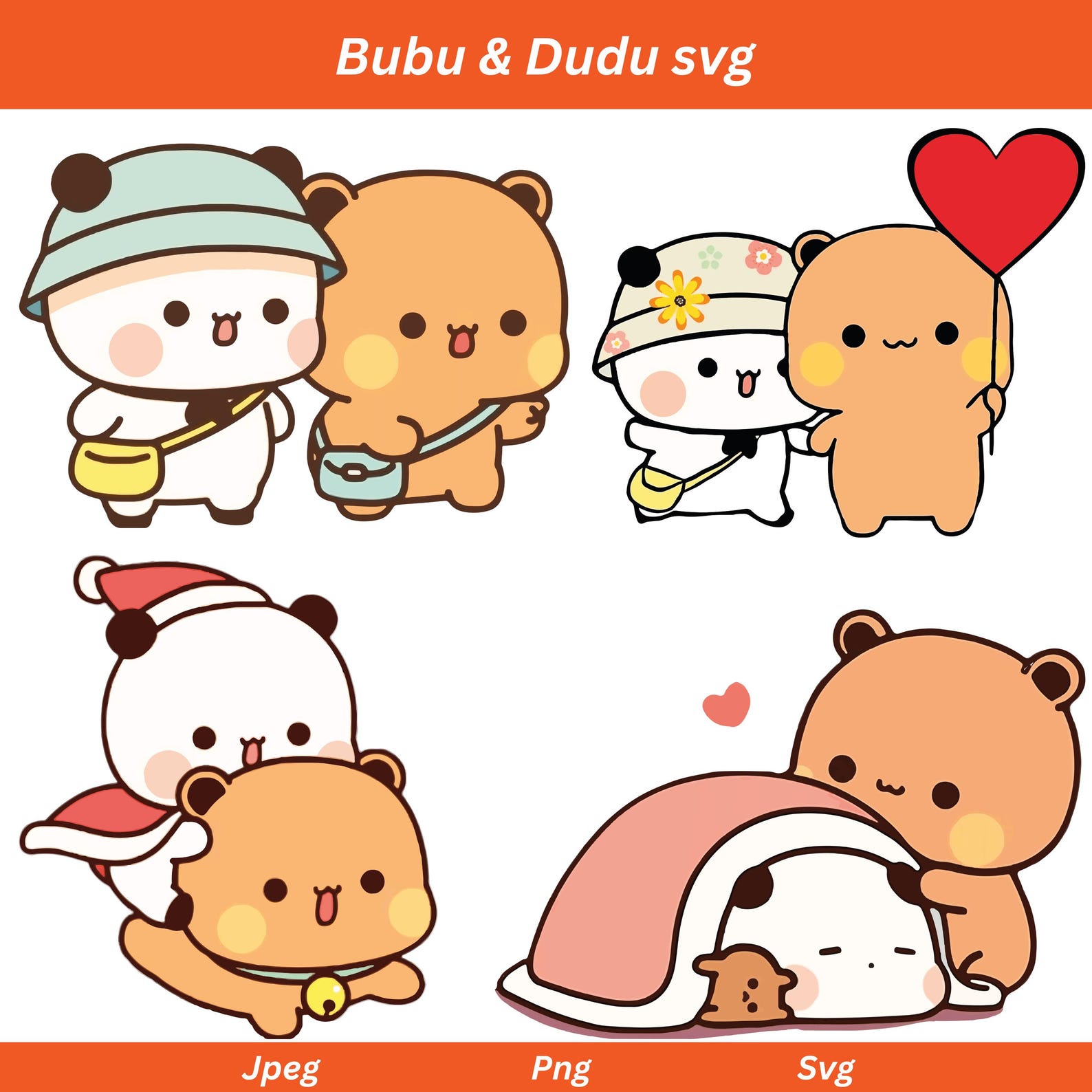 Bubu and Dudu Svg, Bubu & Dudu Stickers, Bubu Dudu Tshirt, Bubu and ...