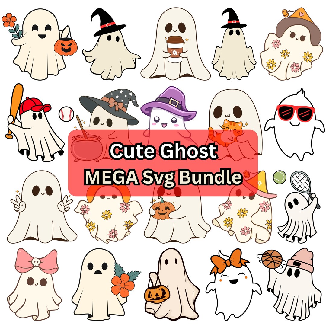 Svg fantôme mignon, Svg Halloween, fantasmagorie, fantôme mignon Png ...