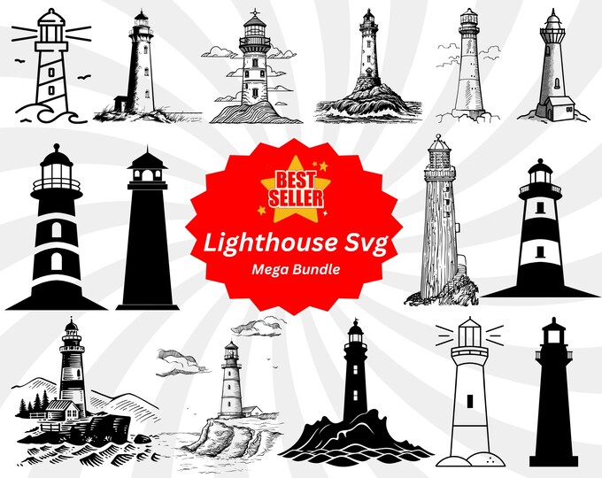 24 Lighthouse Svg Bundle, Lighthouse Svg, Lighthouse Cut Files ...