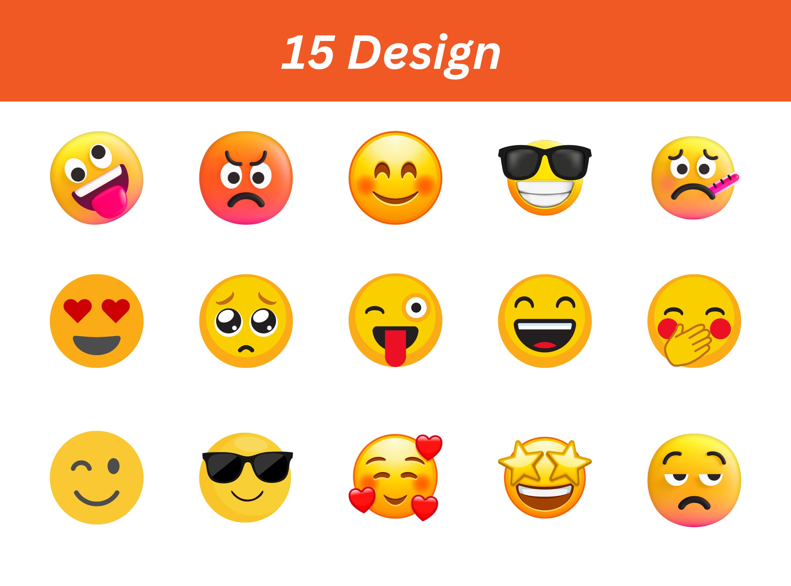 Emoji Svg Bundle, Emoji Svg, Smiley Svg, Emoji Clipart, Emoji Svg File ...