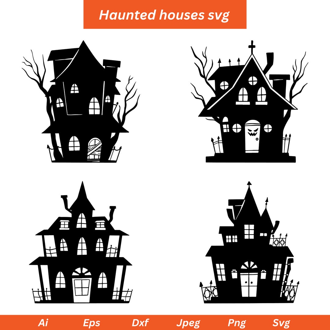 HAUNTED HOUSE SVG Halloween Bundle Svg Haunted House Svg - Etsy