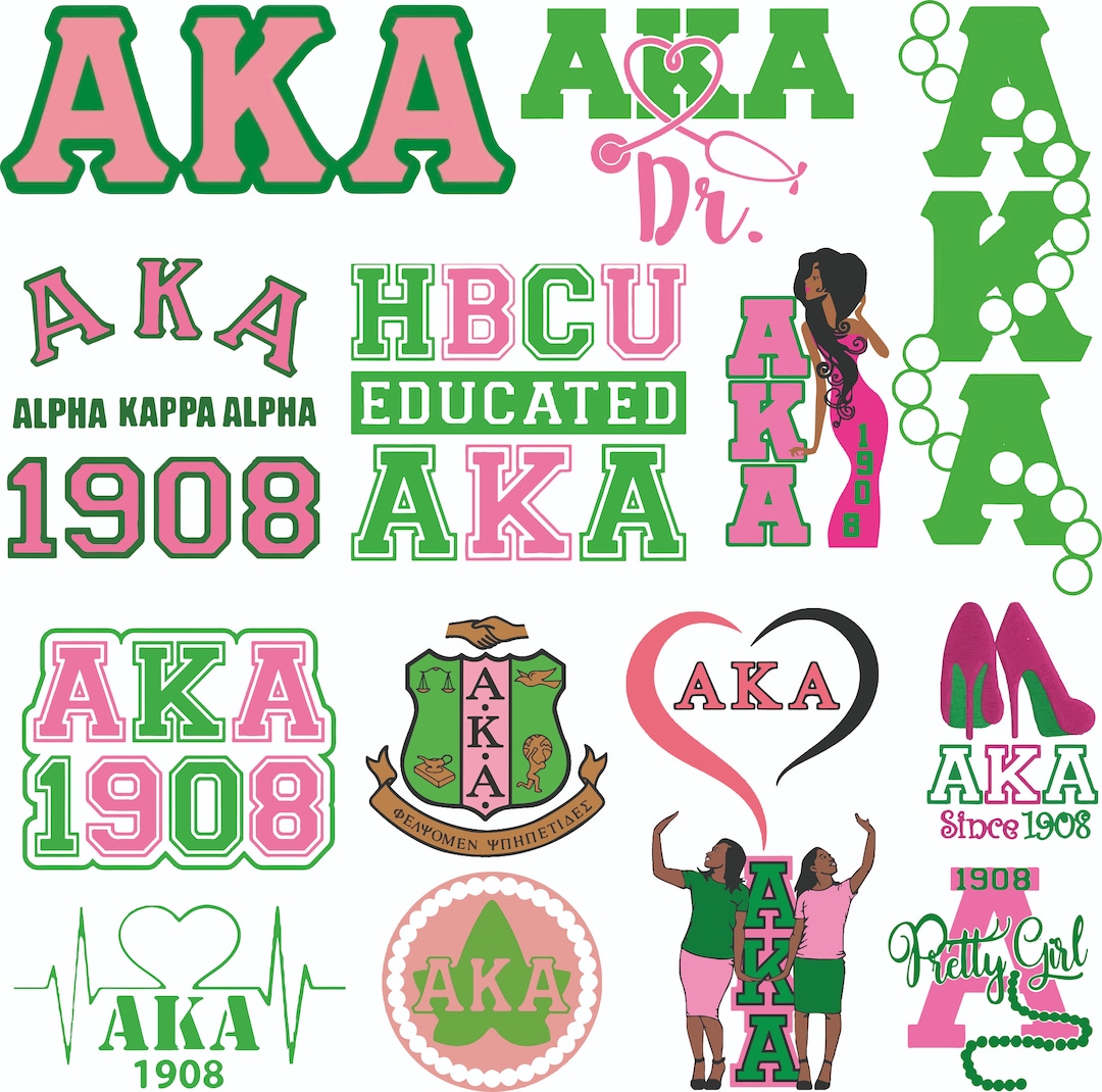 AKA Svg, Alpha Kappa Alpha Sorority Svg, 14 Designs Bundle,greek Svg, Aka Letters Svg, Aka Svg ...