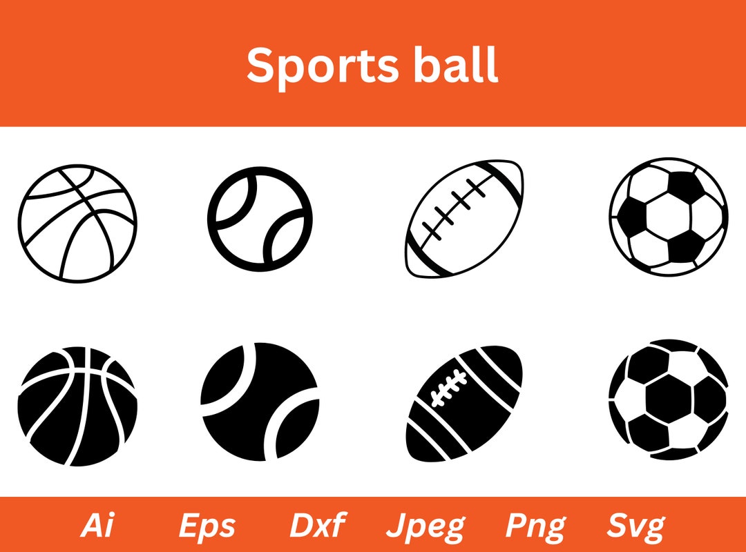 Sports Balls Svg, Football Ball Svg, Basketball Svg, Volley Ball Svg ...