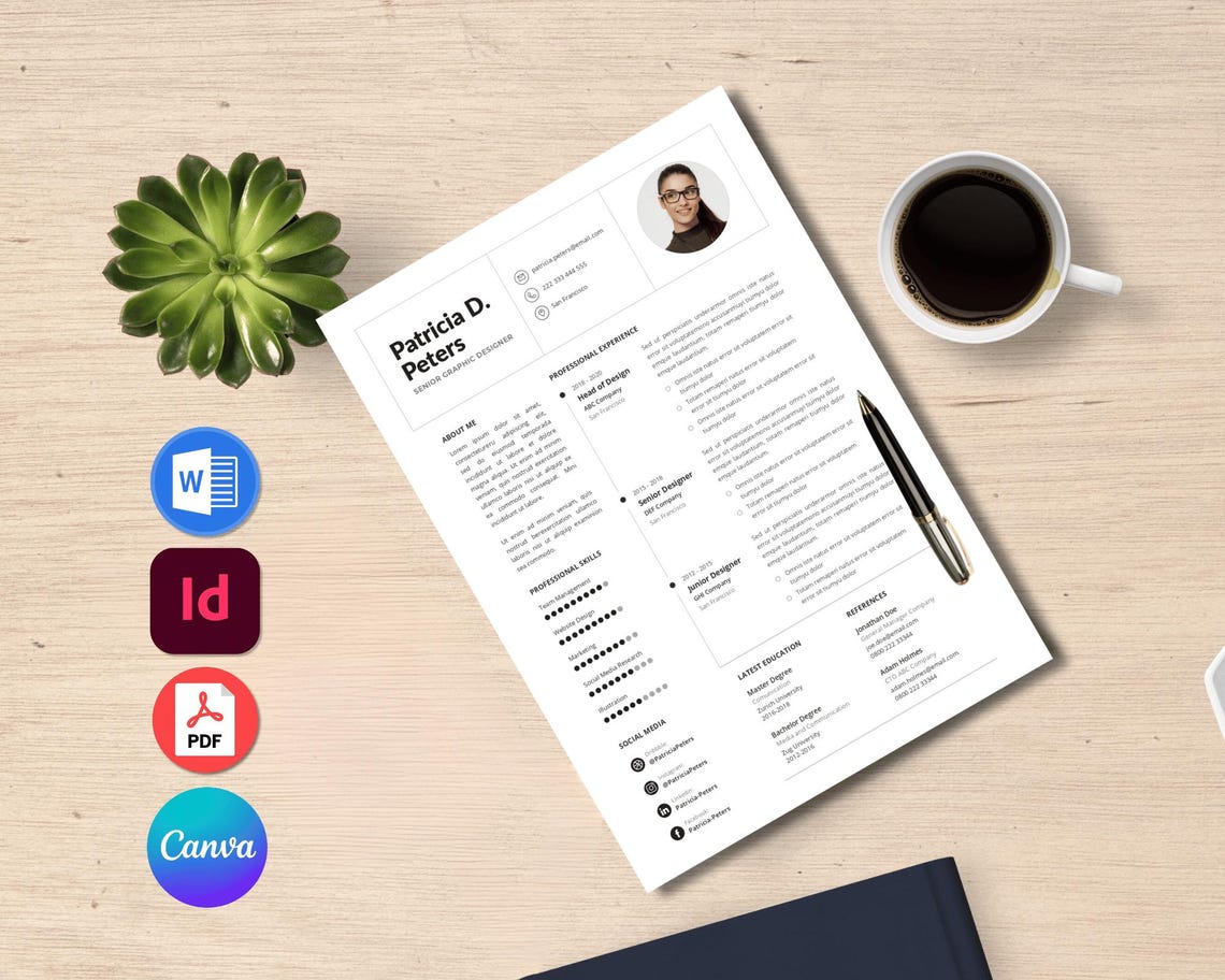 ATS Friendly Resume Template Word, Pages, Google Docs, ATS Resume, ATS ...